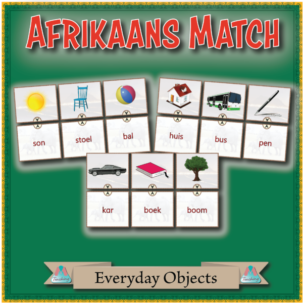 Afrikaans Match - Everyday Objects - Made By Teachers