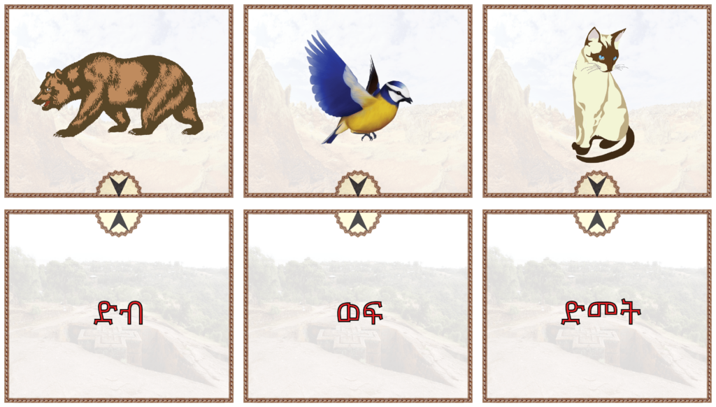 Amharic Vocabulary Match Bundle | Made By Teachers