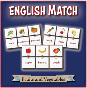 English Match - Fruits and Vegetables - Made By Teachers