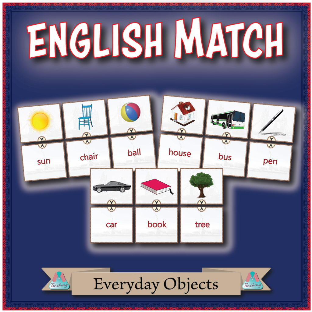 English Match - Everyday Objects - Made By Teachers