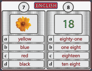English Task Cards – Numbers and Colors - Made By Teachers