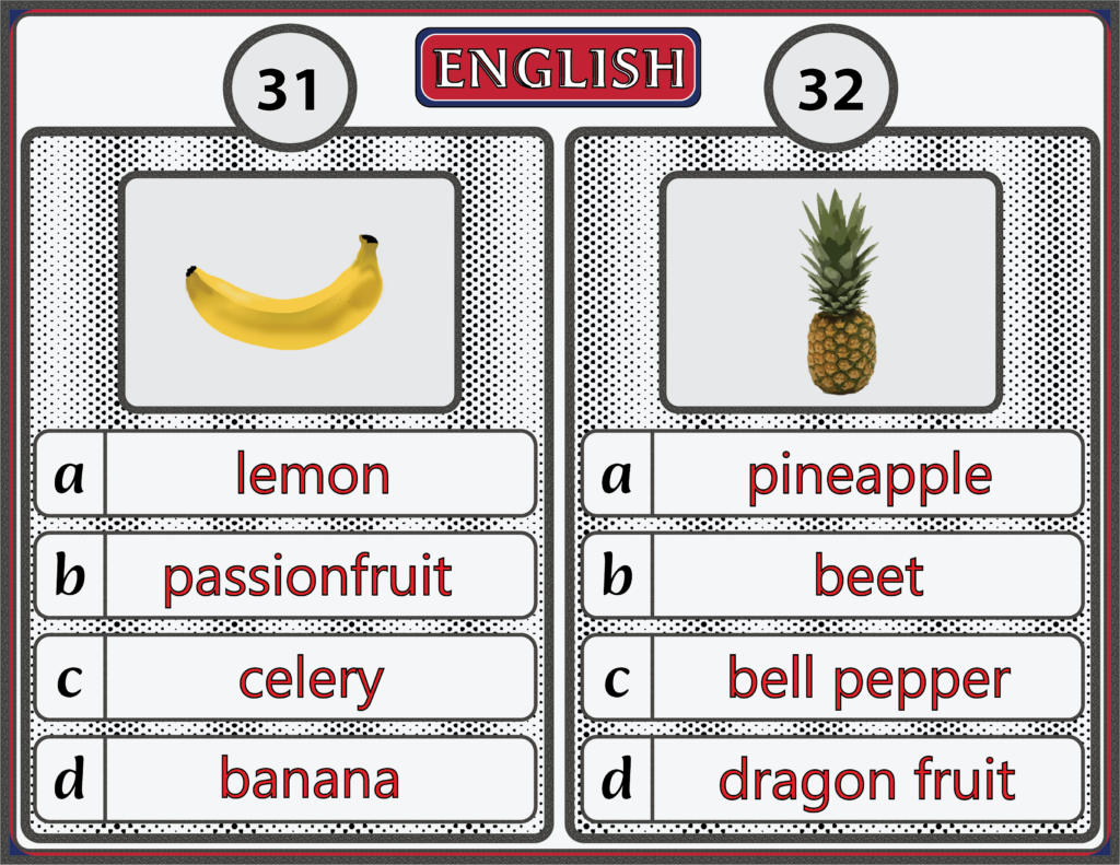 English Task Cards – Fruits and Vegetables | Made By Teachers