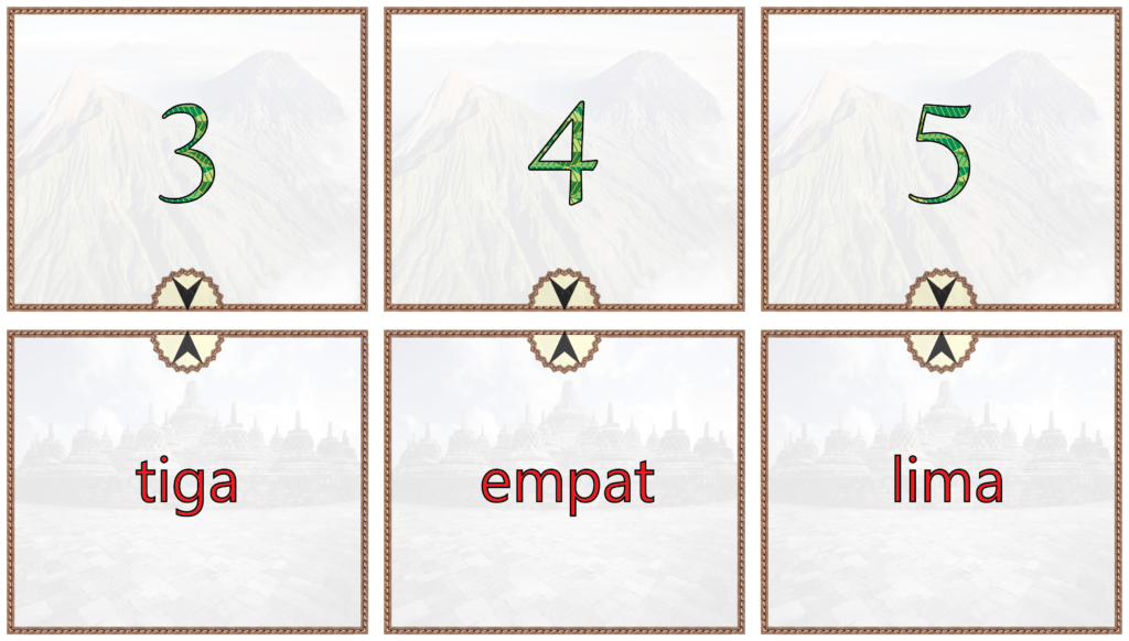 Indonesian Match - Numbers and Colors | Made By Teachers