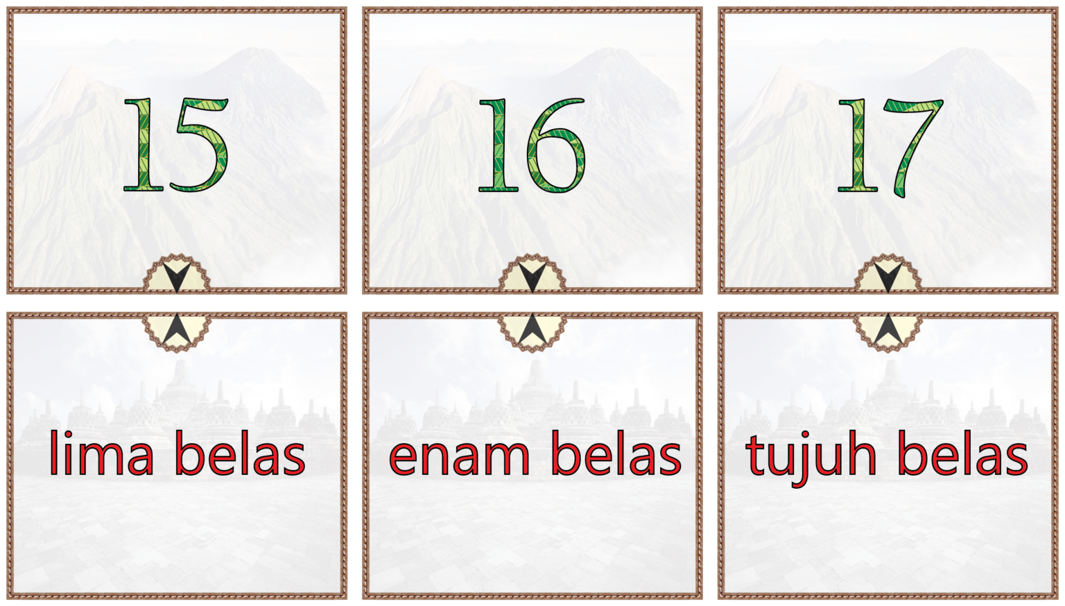 Indonesian Match - Numbers and Colors | Made By Teachers