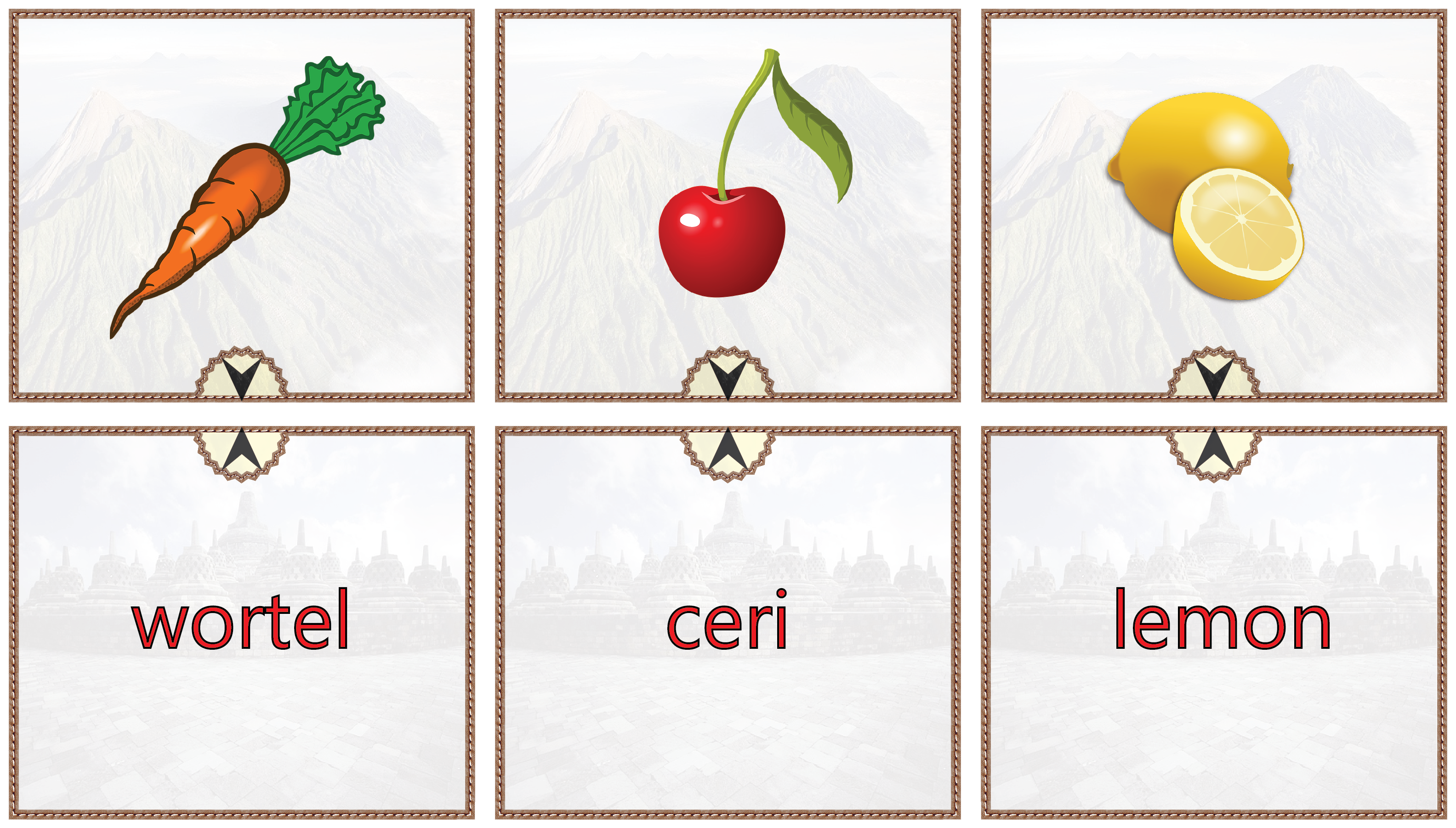 Indonesian Match - Fruits and Vegetables | Made By Teachers