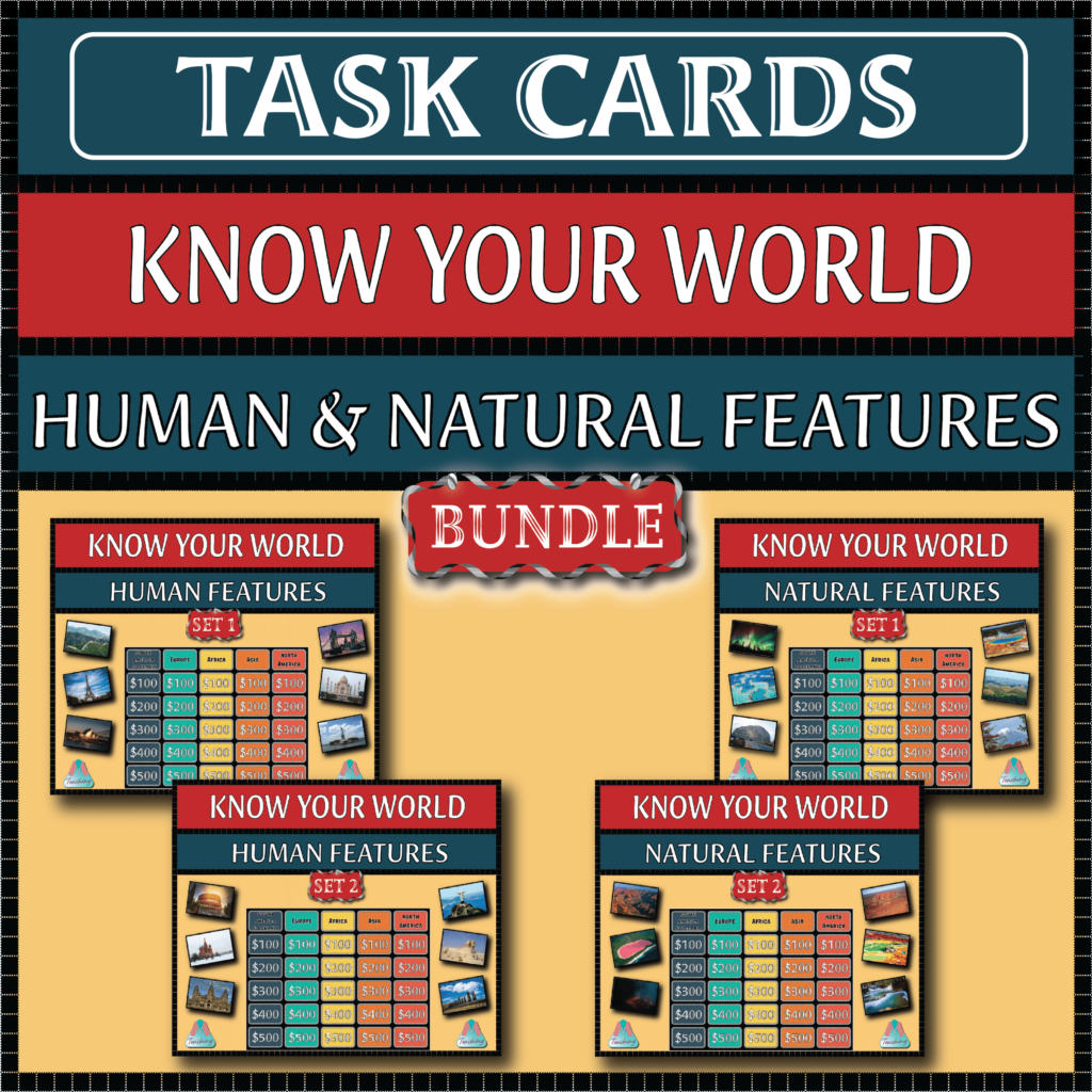World Quiz - Human and Natural Features Bundle | Made By Teachers