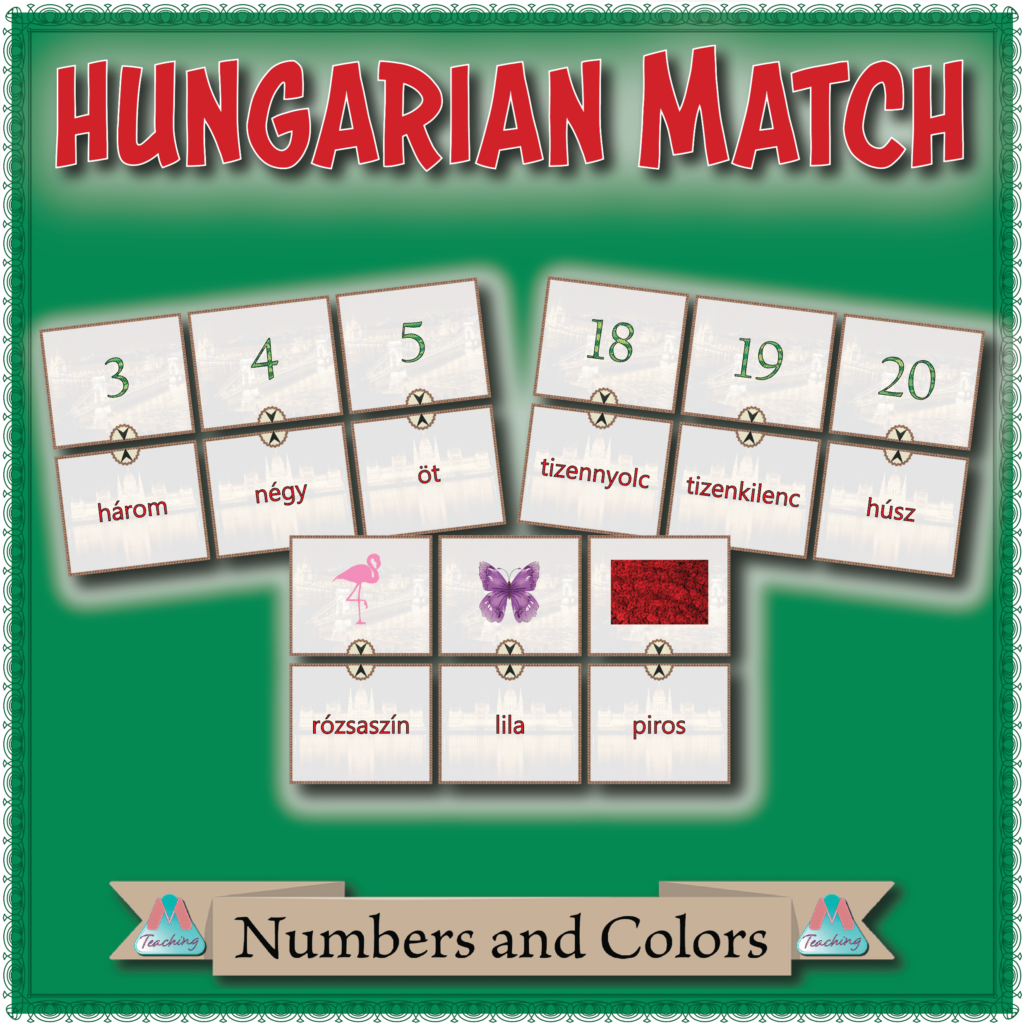 Hungarian Match - Numbers and Colors | Made By Teachers