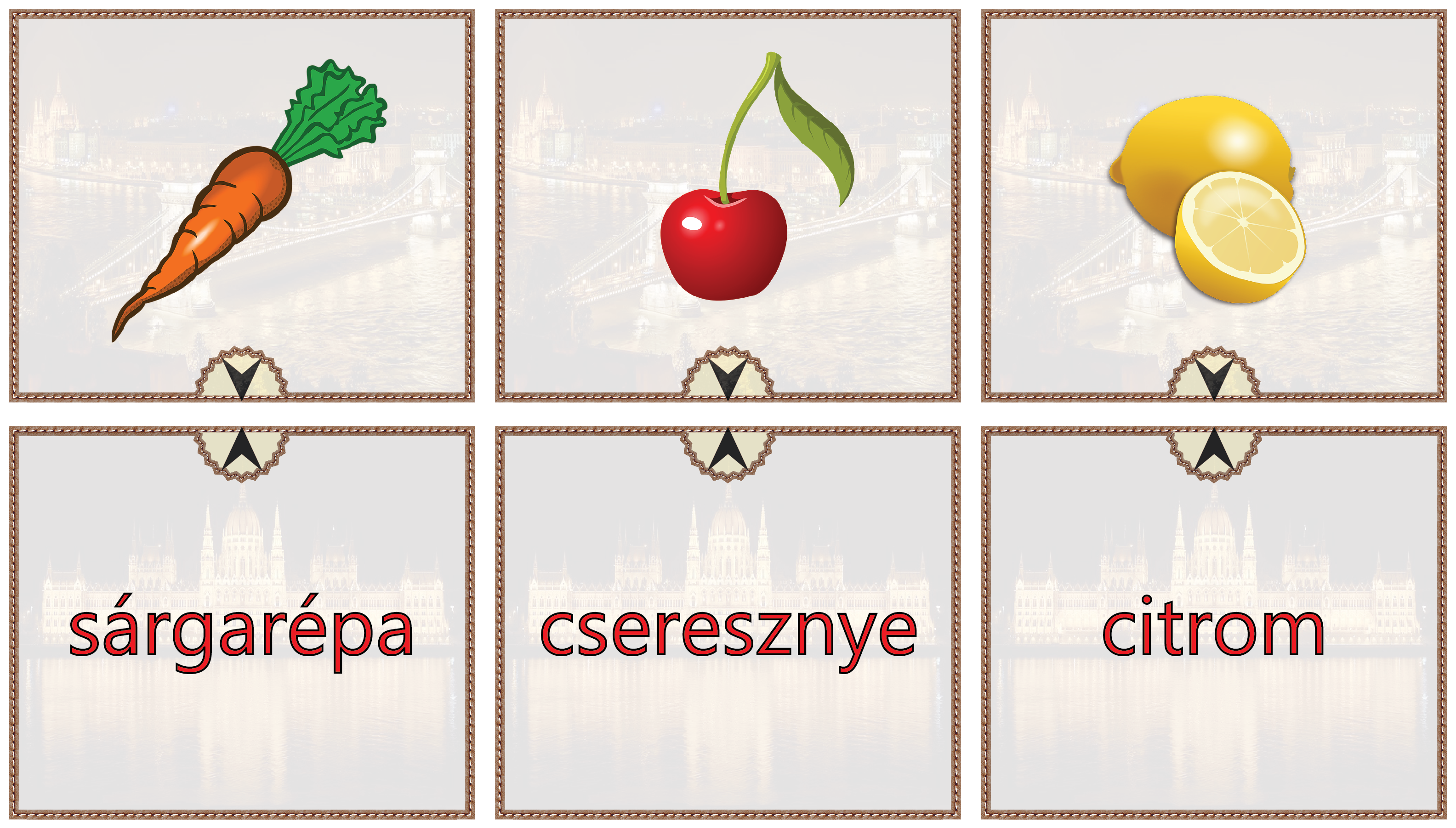 Hungarian Match - Fruits and Vegetables - Made By Teachers