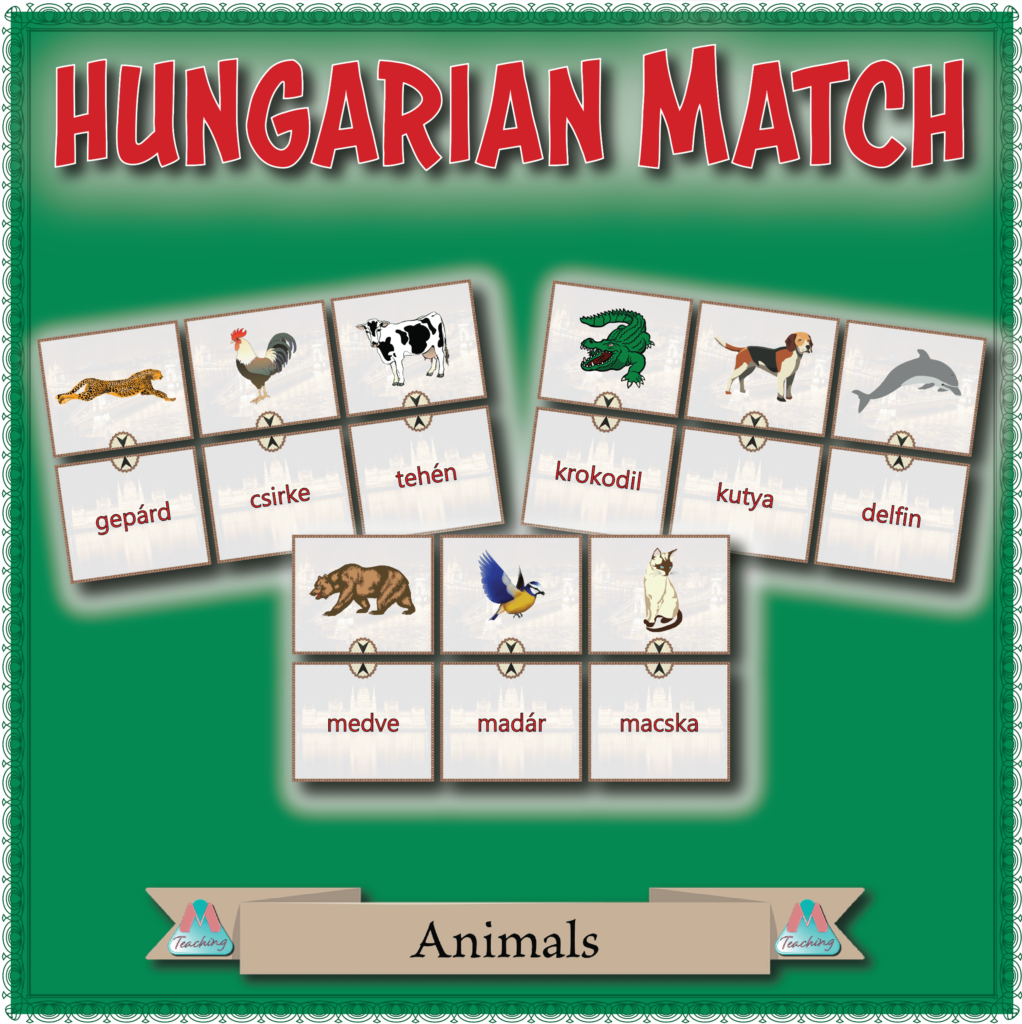 Hungarian Match - Animals | Made By Teachers