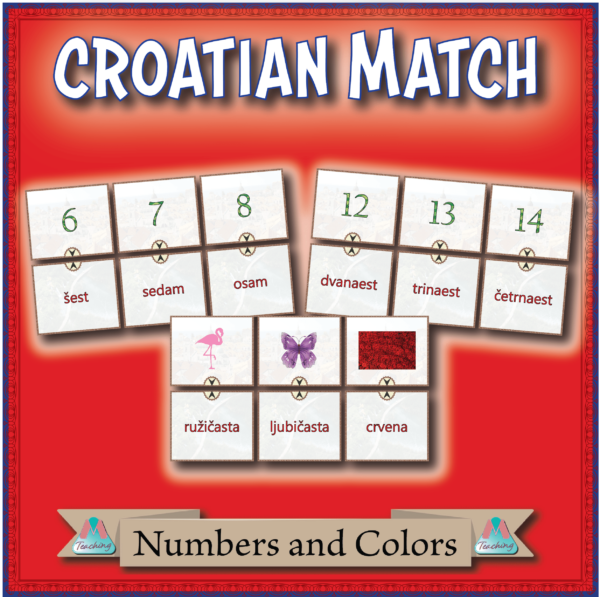 Croatian Match - Numbers and Colors | Made By Teachers