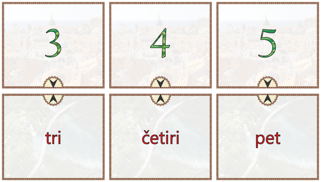 Croatian Match - Numbers and Colors | Made By Teachers
