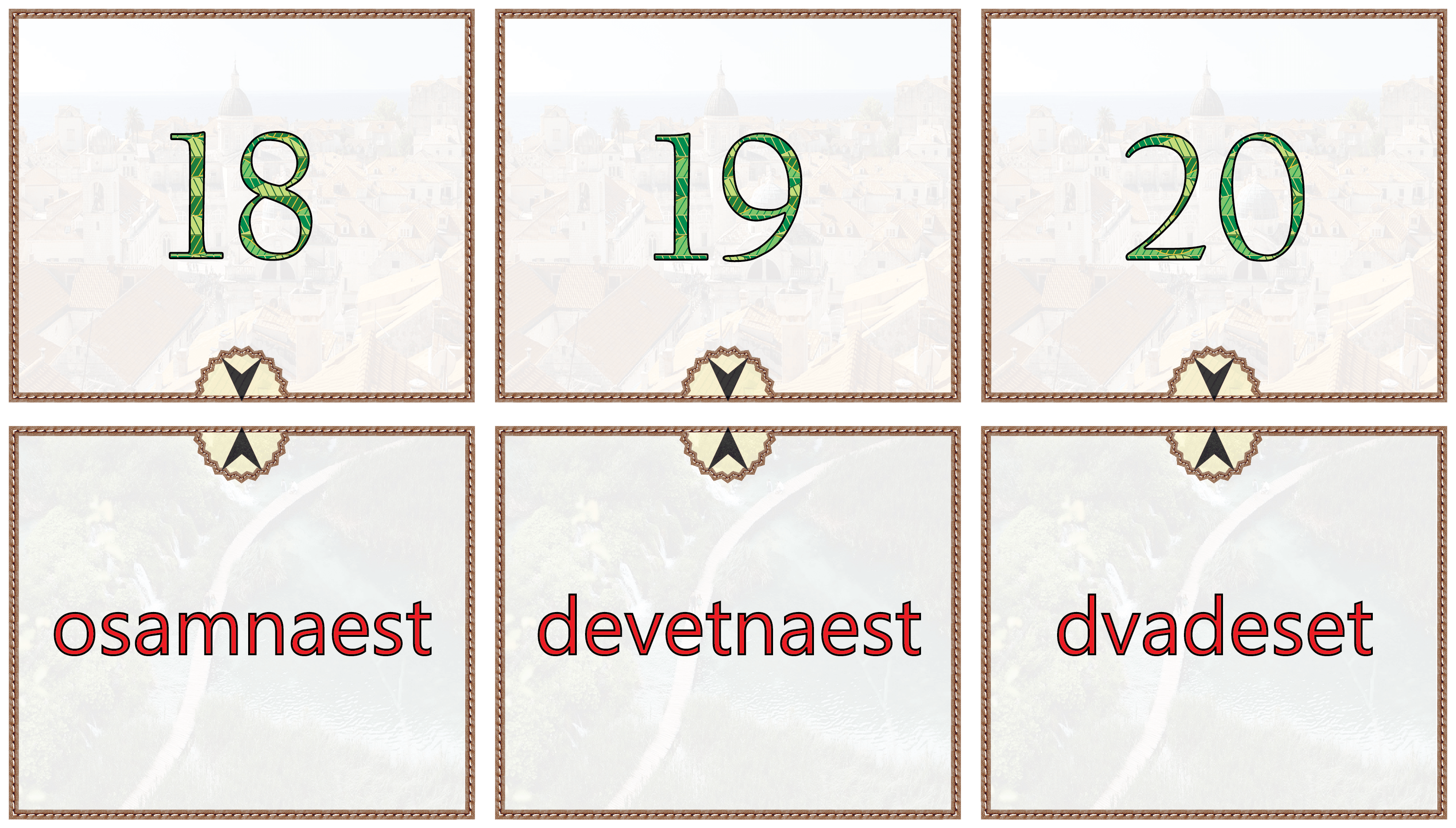 Croatian Match - Numbers and Colors | Made By Teachers