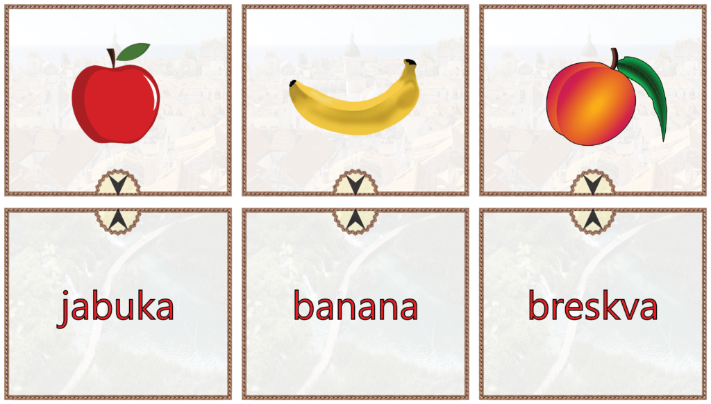 Croatian Match - Fruits and Vegetables - Made By Teachers