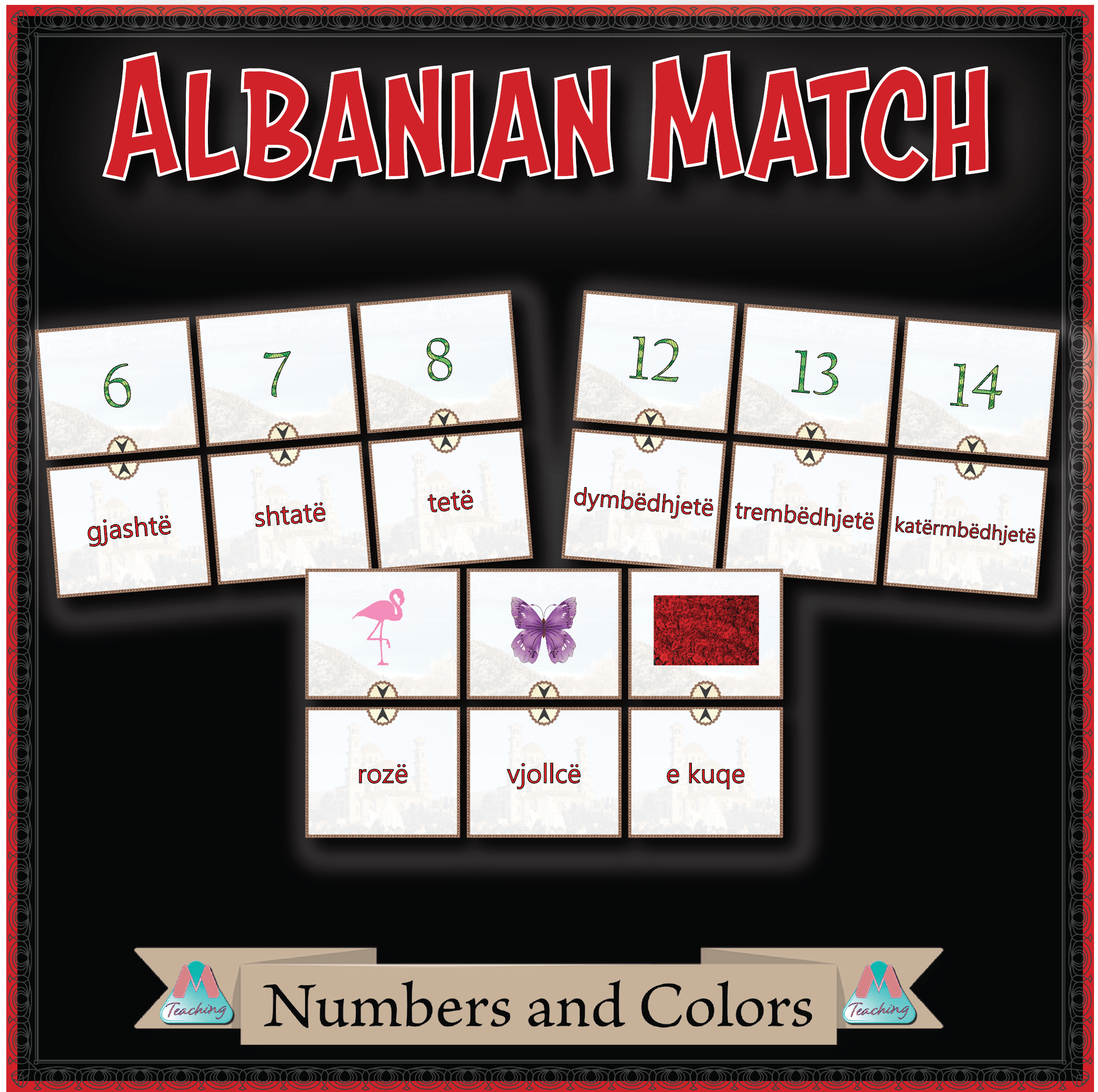 Albanian Match - Numbers and Colors | Made By Teachers