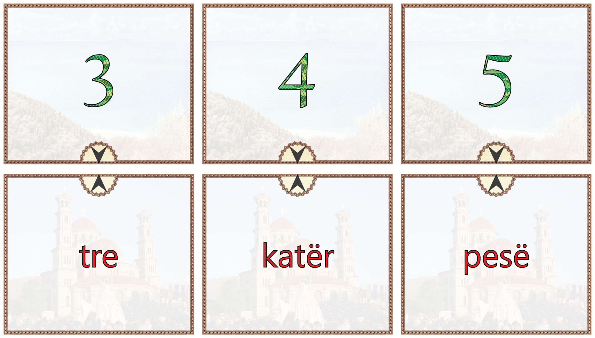 Albanian Match - Numbers and Colors - Made By Teachers