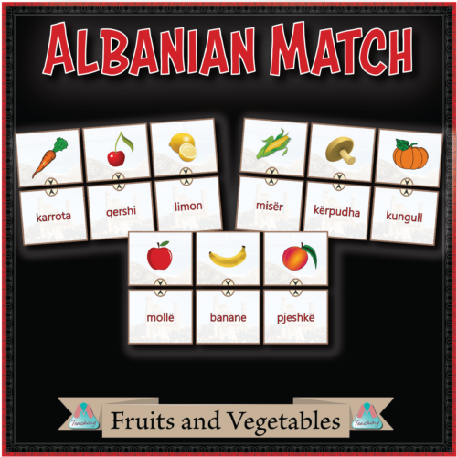 Albanian Match - Fruits and Vegetables - Made By Teachers