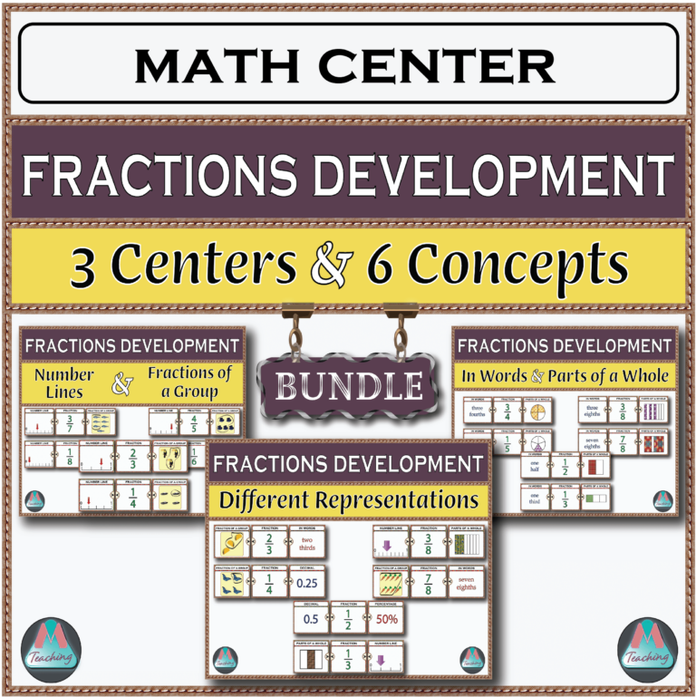 Math Center: Fractions Development Bundle - Made By Teachers