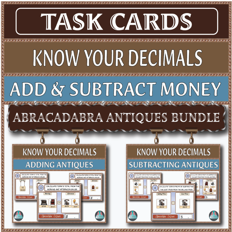 Decimals Task Cards - Add and Subtract Money | Made By Teachers
