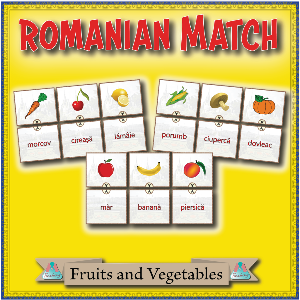Romanian Match - Fruits and Vegetables - Made By Teachers