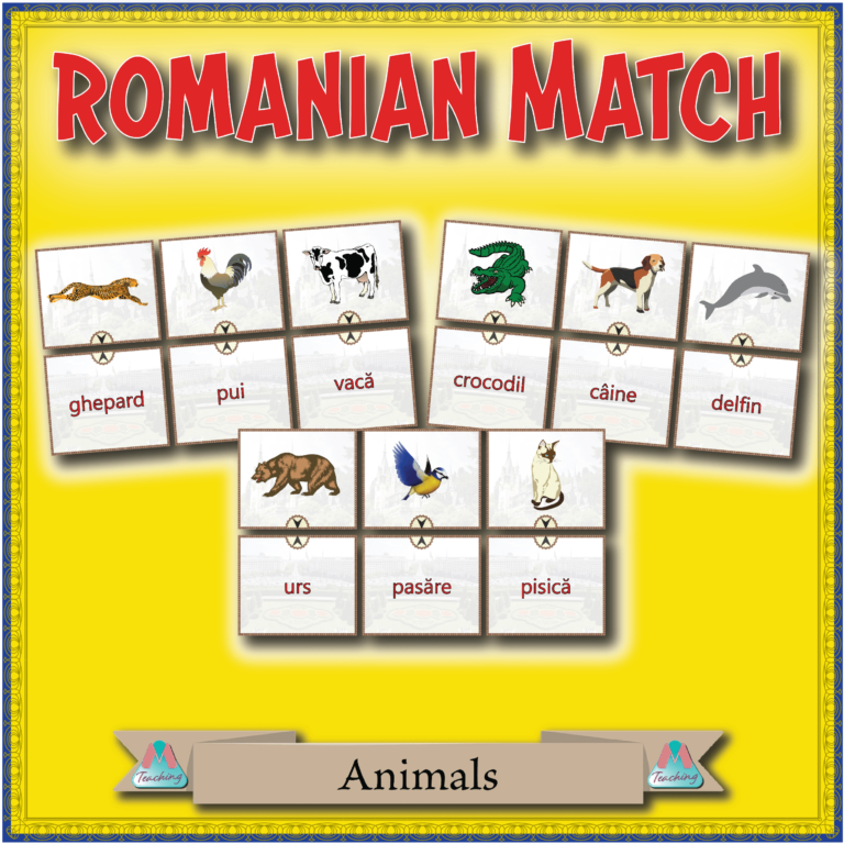 Romanian Vocabulary Match Bundle | Made By Teachers