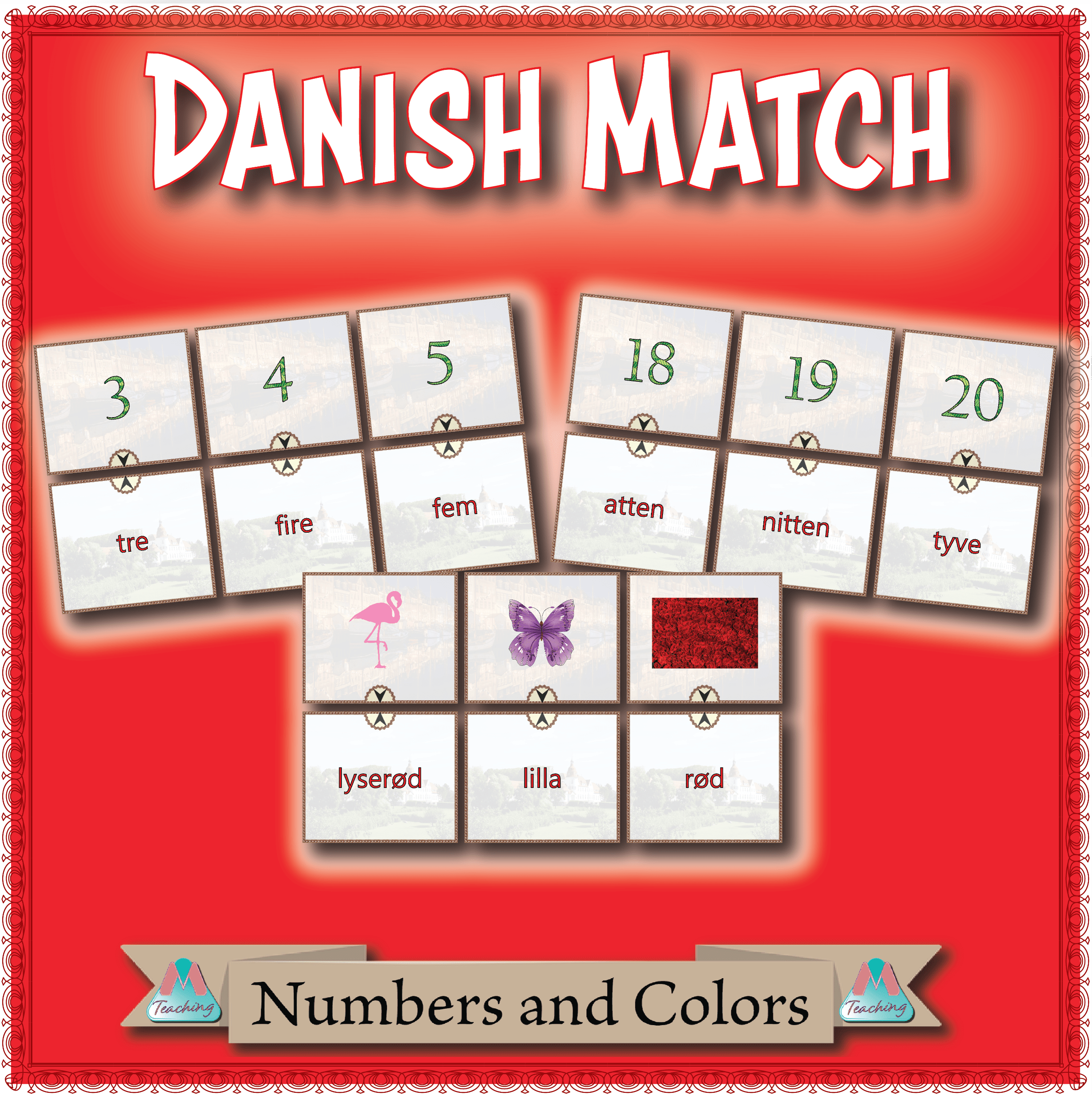 Danish Match - Numbers and Colors | Made By Teachers