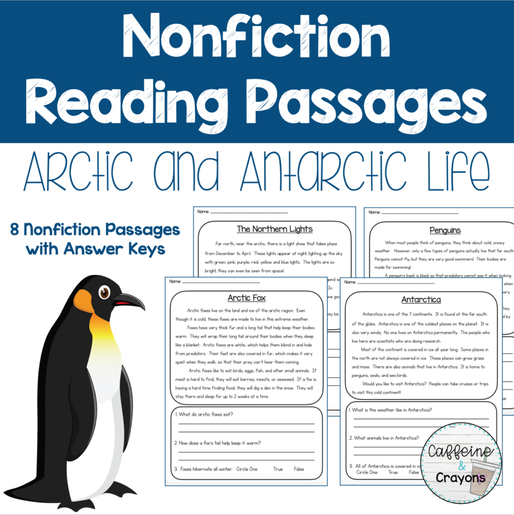 Arctic and Antarctic Nonfiction Reading Passages | Made By Teachers