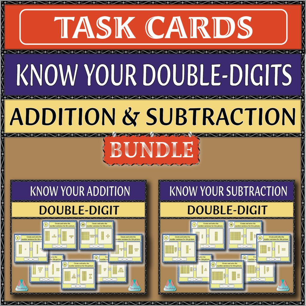 Double-Digit - Addition and Subtraction Task Cards | Made By Teachers