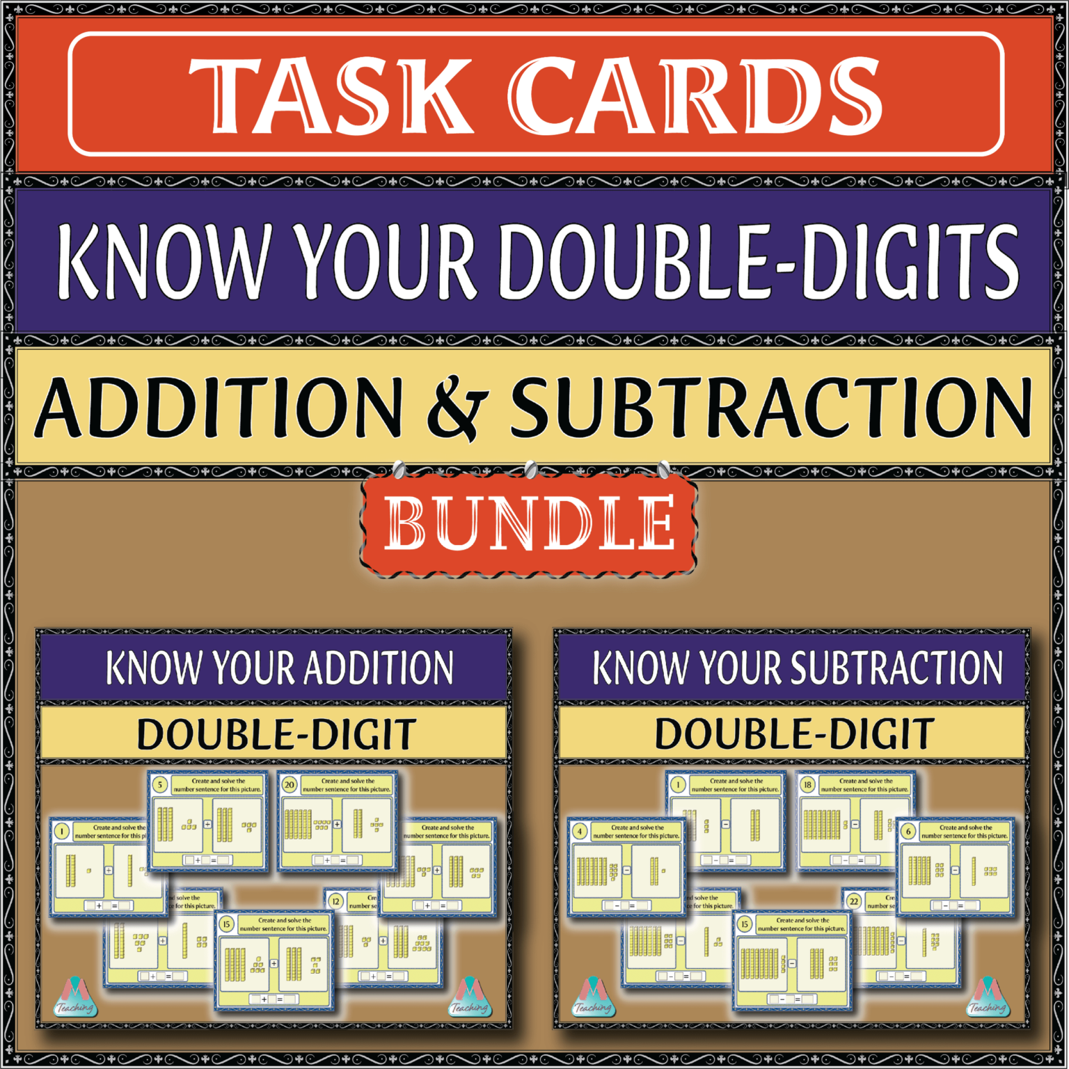 Double-Digit - Addition and Subtraction Task Cards - Made By Teachers
