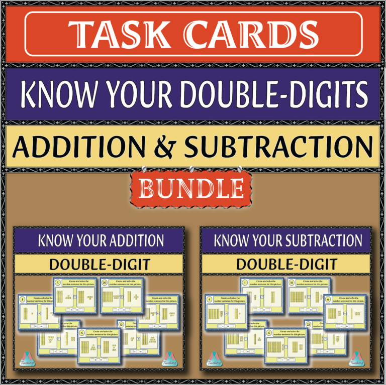 Double-Digit - Addition and Subtraction Task Cards | Made By Teachers