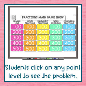 3rd Grade Fractions Math Game Show - Made By Teachers