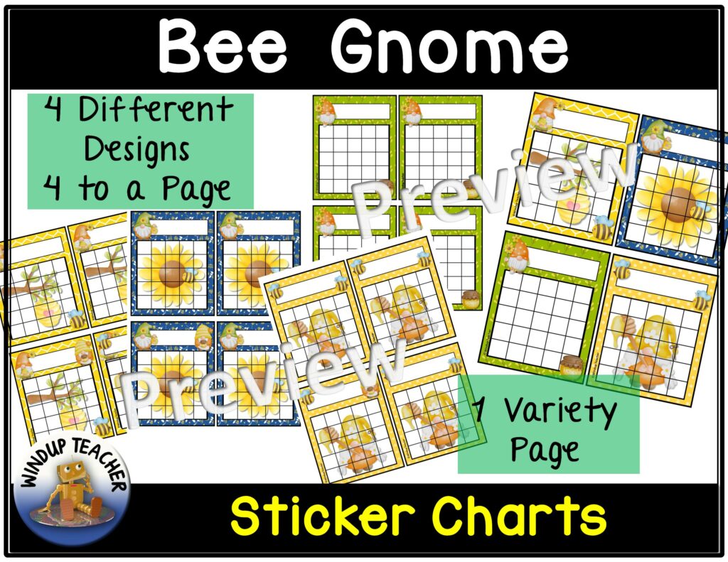 Bee Gnome Sticker Charts | Made By Teachers