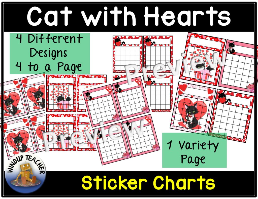 Cat Sticker Charts - Made By Teachers