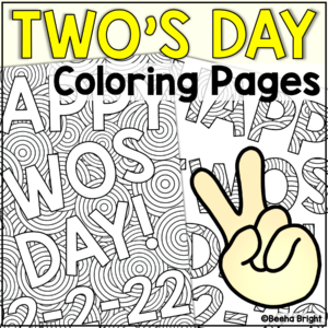 Twos Day Twosday Coloring Pages 2s Day 2-2-22 2-22 | Made By Teachers