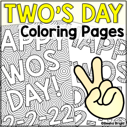 Twos Day Twosday Coloring Pages 2s Day 2-2-22 2-22 | Made By Teachers