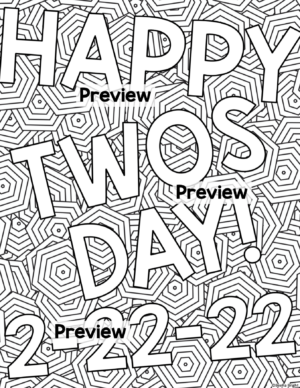Twos Day Twosday Coloring Pages 2s Day 2-2-22 2-22 | Made By Teachers