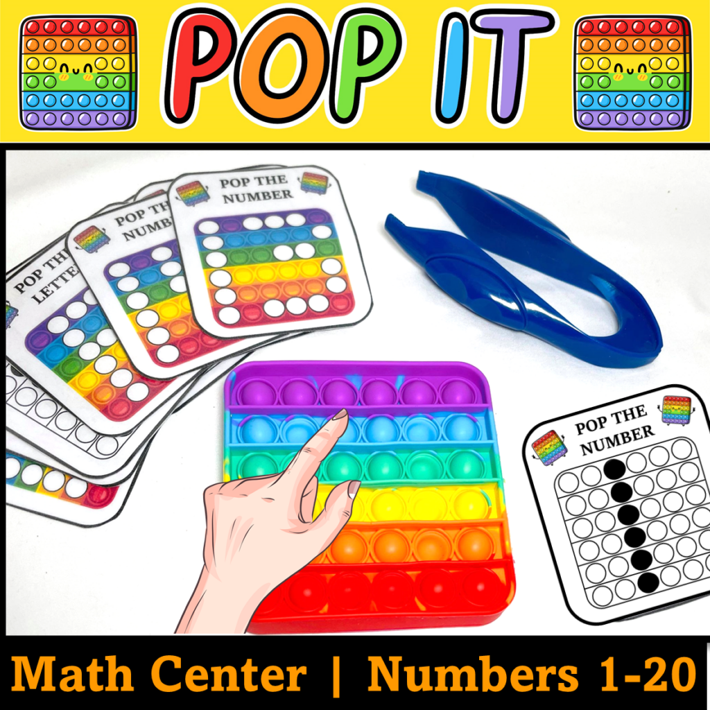 Pop it Math | Number Formation Task Cards | Made By Teachers