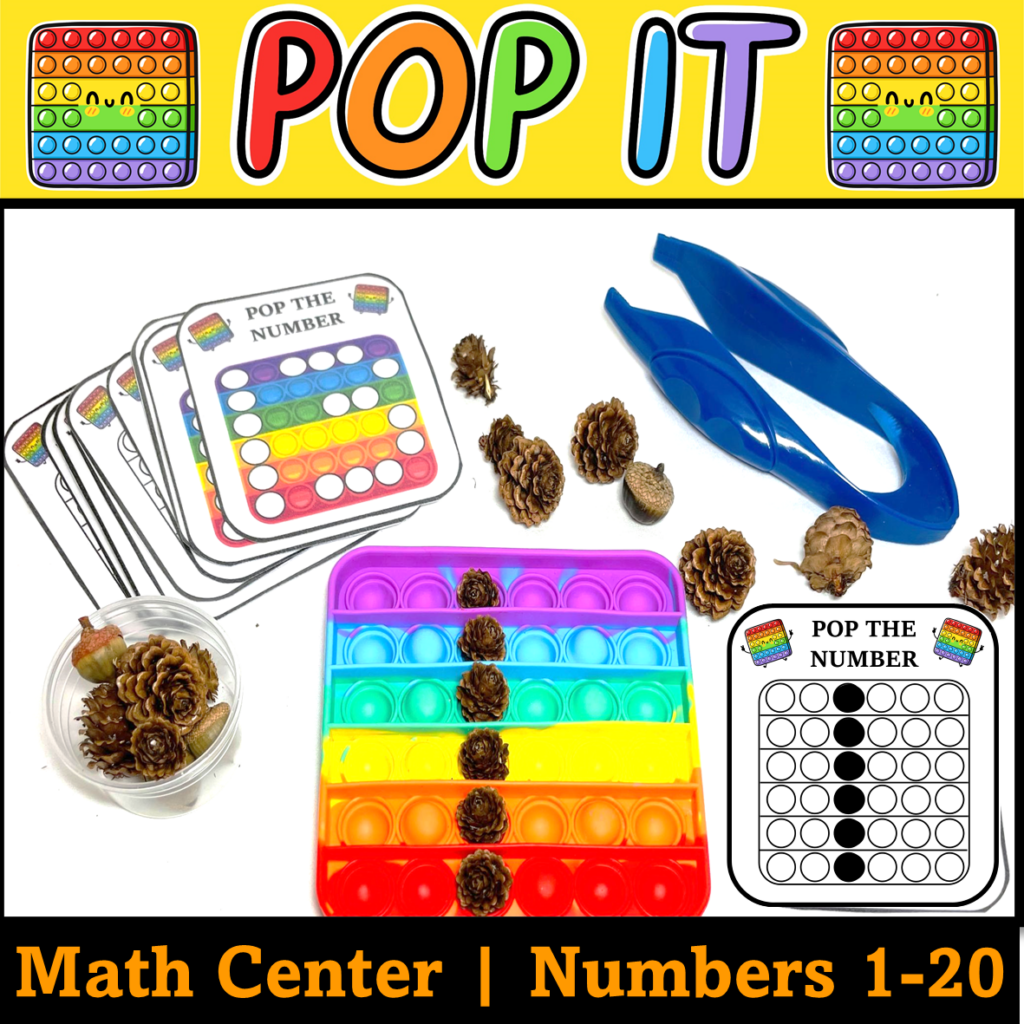 Pop it Math | Number Formation Task Cards | Made By Teachers