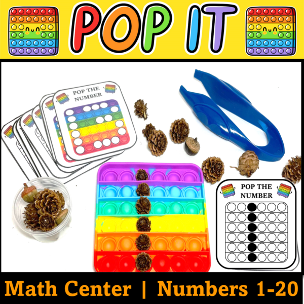 Pop it Math | Number Formation Task Cards | Made By Teachers