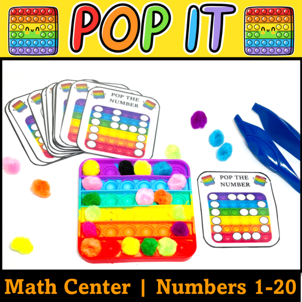 Pop it Math | Number Formation Task Cards | Made By Teachers