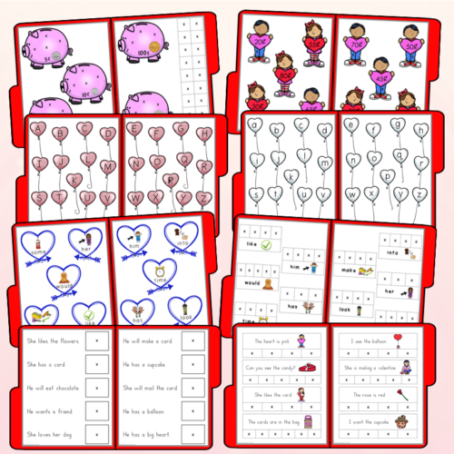 February Valentine's Day File Folder Activities - Made By Teachers