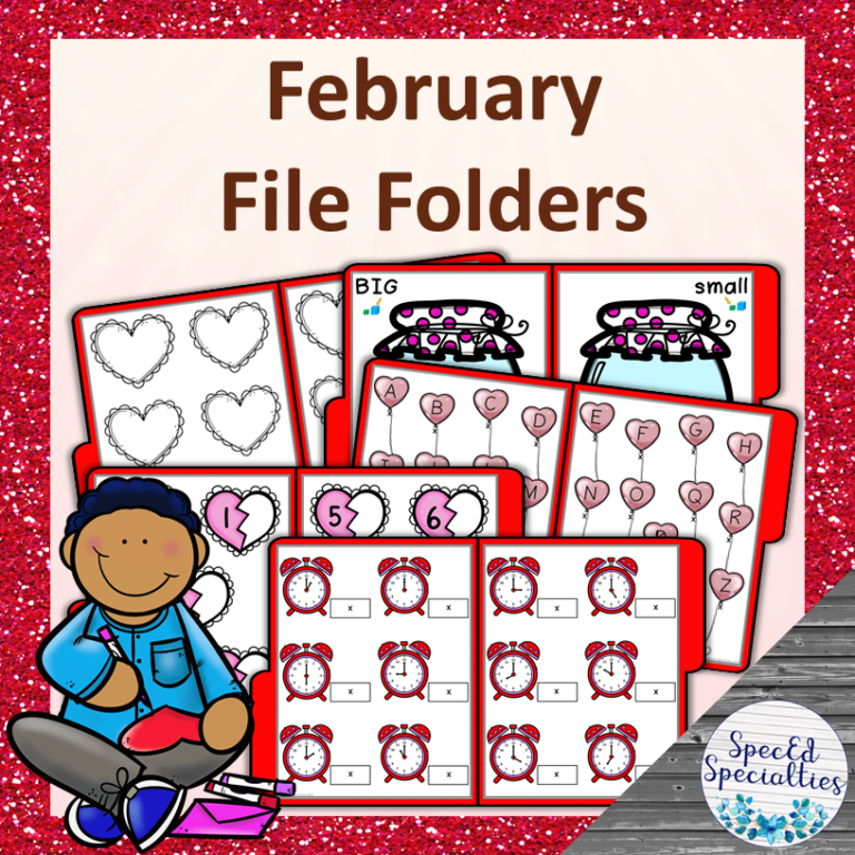 February Valentine's Day File Folder Activities | Made By Teachers