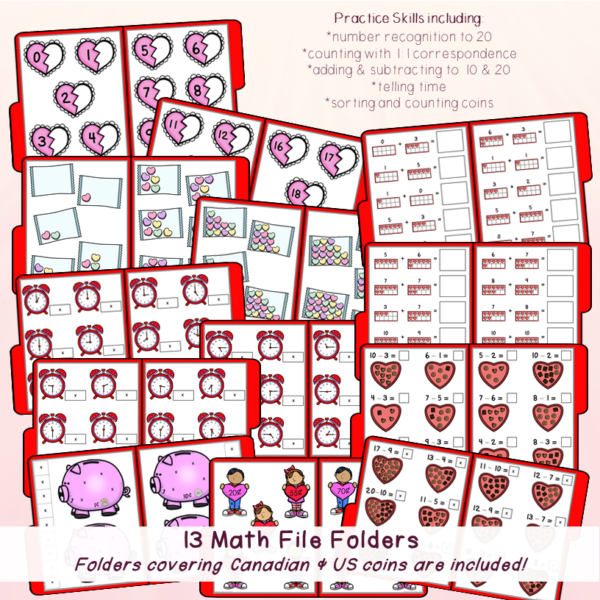 February Valentine's Day File Folder Activities - Made By Teachers