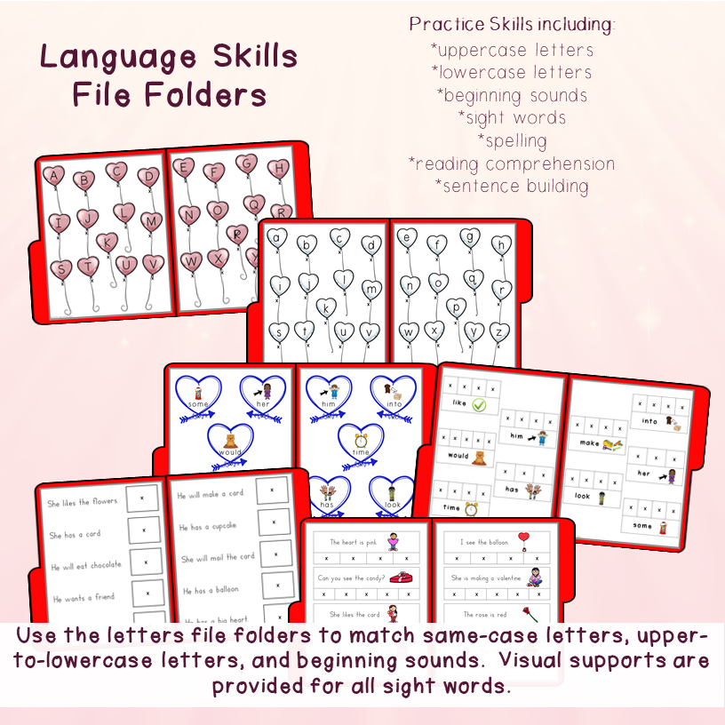 February Valentine's Day File Folder Activities - Made By Teachers