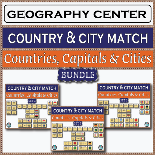 Geography Center: Countries & Cities Bundle | Made By Teachers