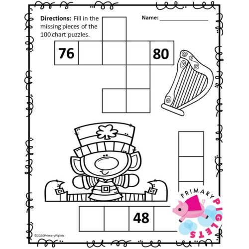100S Charts Worksheets Puzzles St. Patrick's Day - Made By Teachers