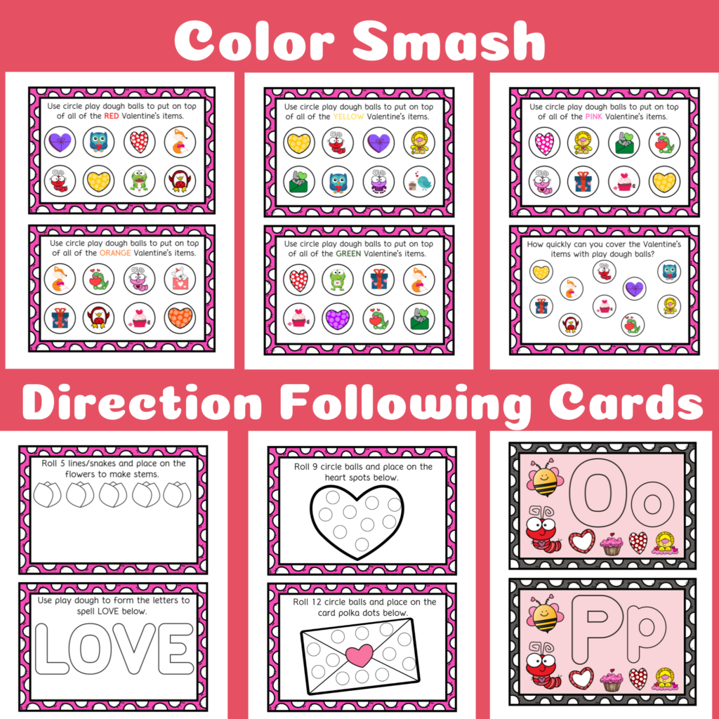 Valentine's Day Free Play Dough Mats | Made By Teachers