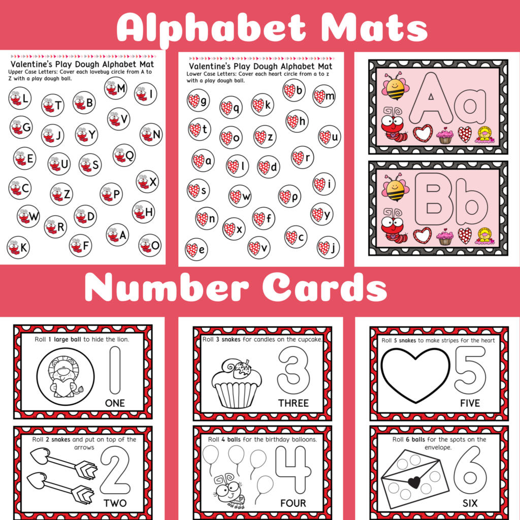Valentine's Day Free Play Dough Mats | Made By Teachers