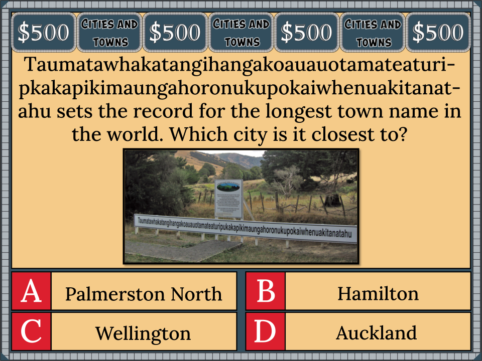 Country Quiz Task Cards - New Zealand | Made By Teachers