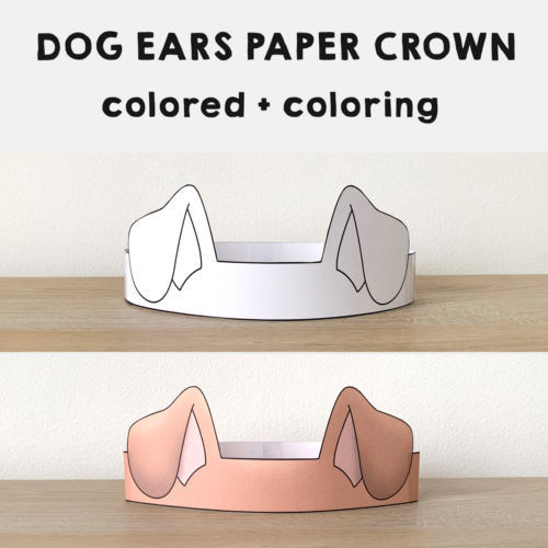 Dog Ears Crowns Headbands Printable Coloring Craft - Made By Teachers