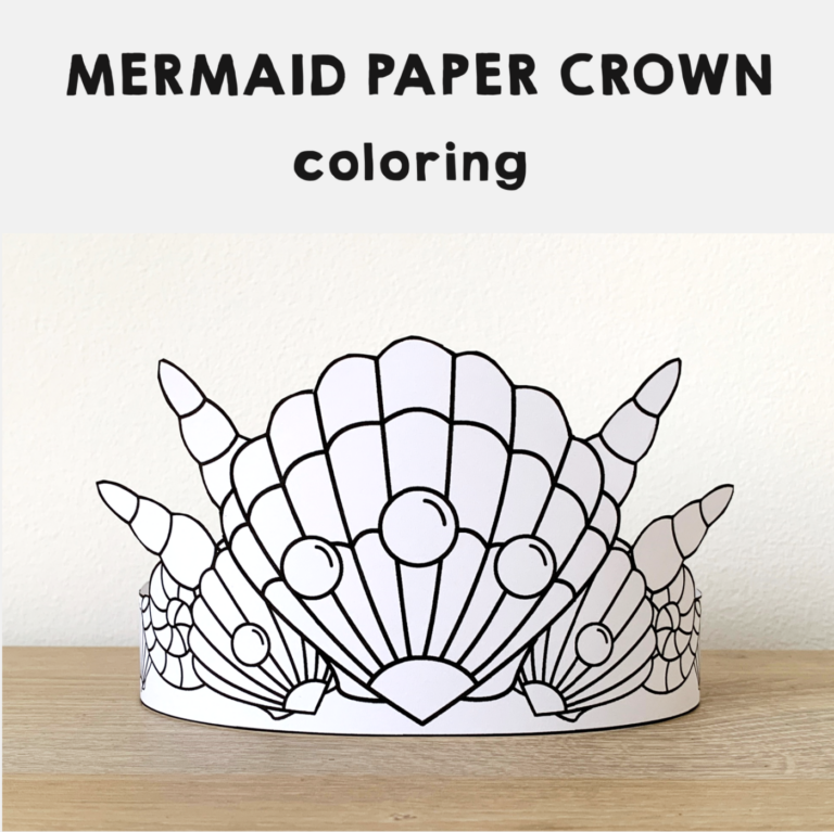 Birthday Cupcakes Paper Crown Printable Coloring Craft Activity - Made ...
